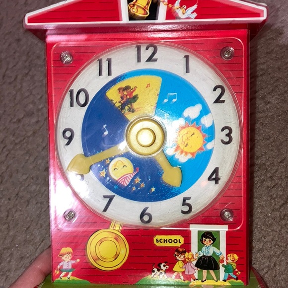 Mattel | Toys | Fisher Price Music Box Teaching Clock | Poshmark